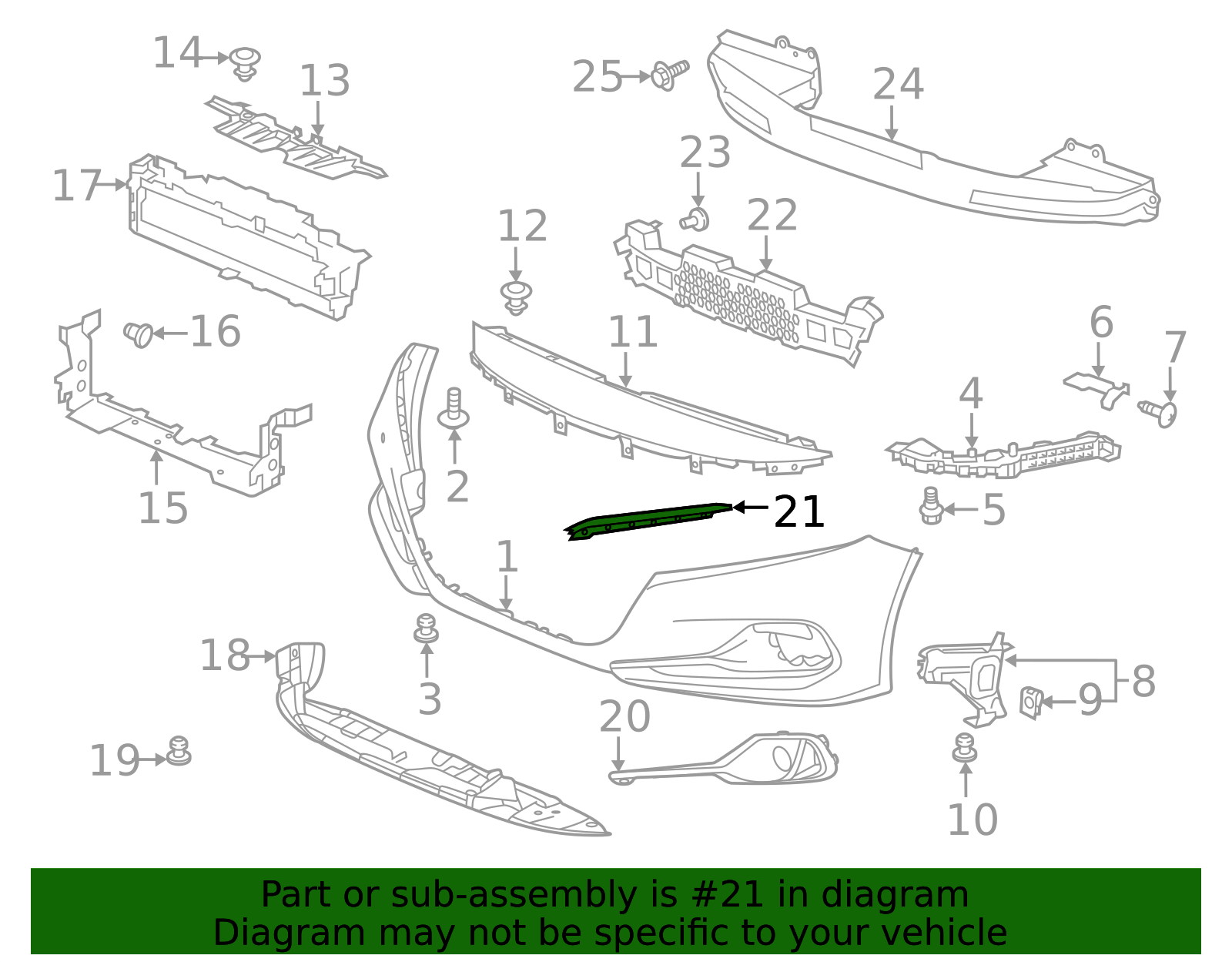 2021-2022 Honda Accord Upper Molding 71114-TVA-F00 | OEM Parts Online