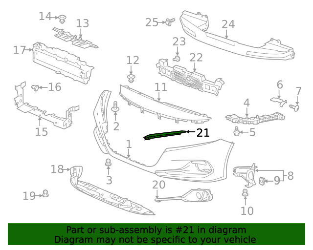 71119-TVA-F00 - Upper Molding 2021-2022 Honda Accord | Honda Parts Online