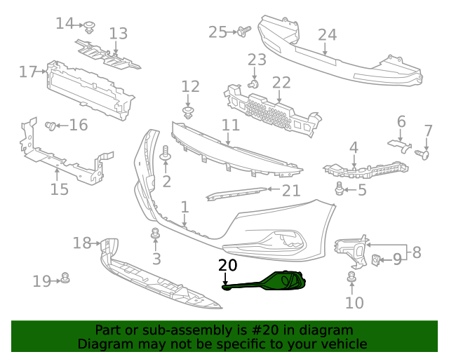 71102-TVA-F00 - Cover R Front Fog Light - Genuine Honda Parts