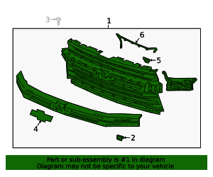2020 Chevrolet Bright Chrome Front Grille 84785048 GM | GMPartsDirect.com