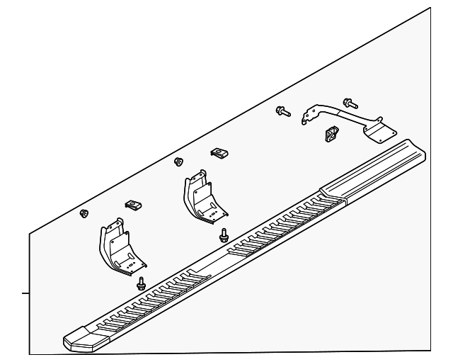 2017-2023 Ford Step Bars, 5 Inch, Chromed Aluminum HC3Z-16450-EB | OEM ...