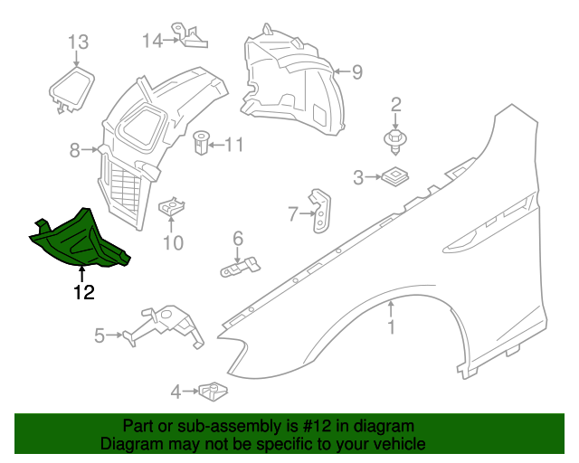51758056068 - 2012-2019 BMW Liner Extension (51-75-8-056-068) | BMW of ...