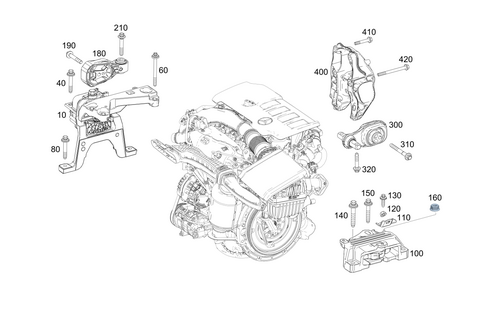 Engine Suspension for 2021 Mercedes-Benz GLB250 | MB Online Parts