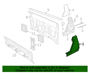 2020-2021 Jeep Gladiator Quarter Panel 68346523AC | TascaParts.com