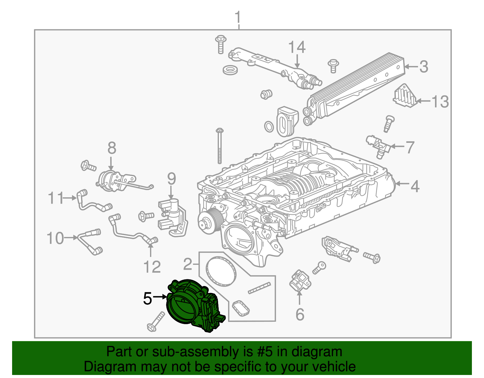 (Replaces 12729495) Throttle Body 12733469 GM | GMPartsDirect.com