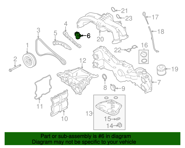 2015-2024 Subaru Engine Timing Chain Tensioner 13142AA200 | Subaru ...