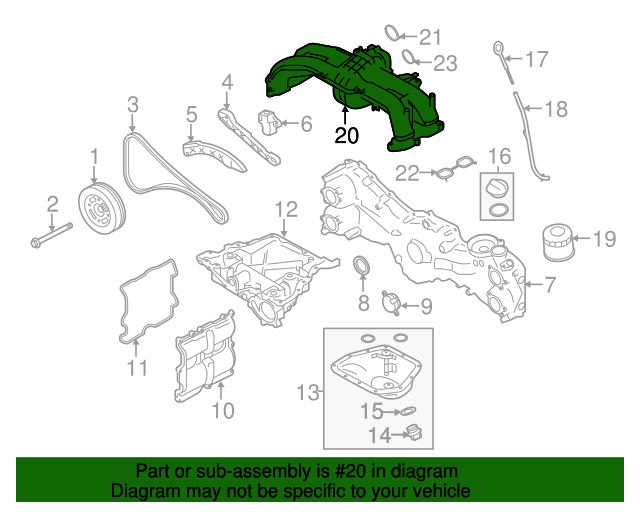 2015-2019 Subaru Intake Manifold 14001AC33A | OEM Parts Online