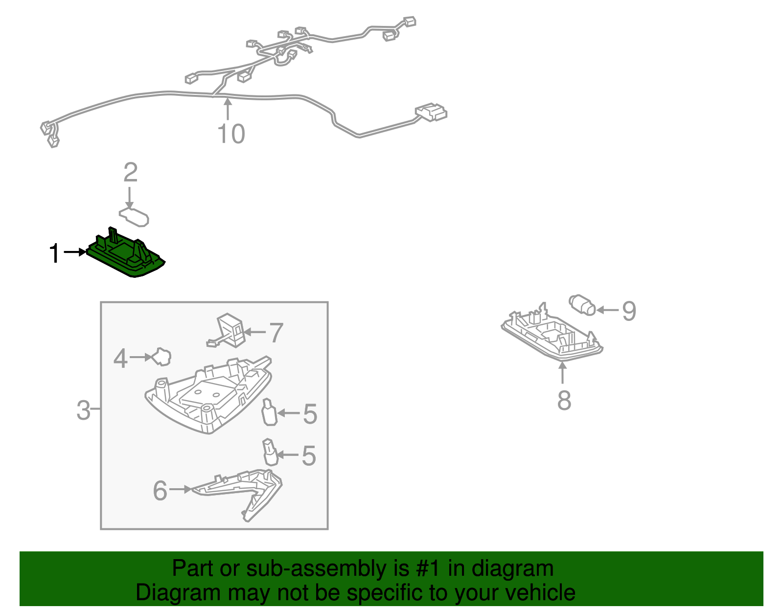 2018-2022 Toyota C-HR 2018-2022 Toyota C-HR - Vanity Lamp 81340-F4010 ...