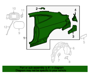 205-630-14-03 - Quarter Panel 2017-2020 Mercedes-Benz | Mercedes-Benz ...