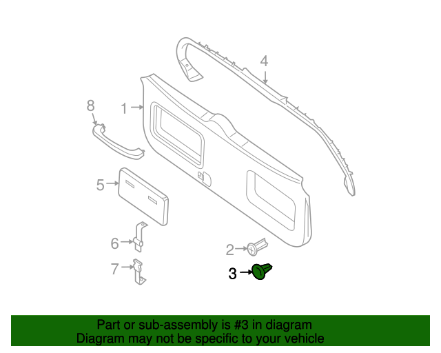 1995-2015 Nissan Grommet 96706-89901 | Nissan Parts Plus