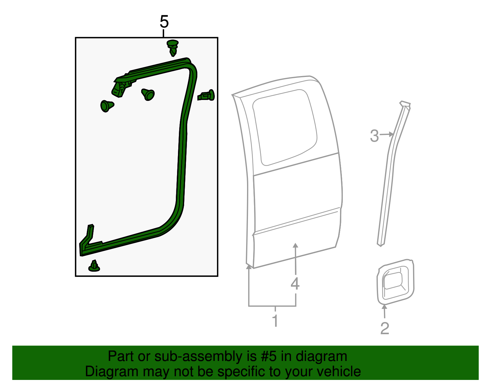 2005-2023 Toyota Tacoma Door Weather-Strip 67871-04021 | OEM Parts Online