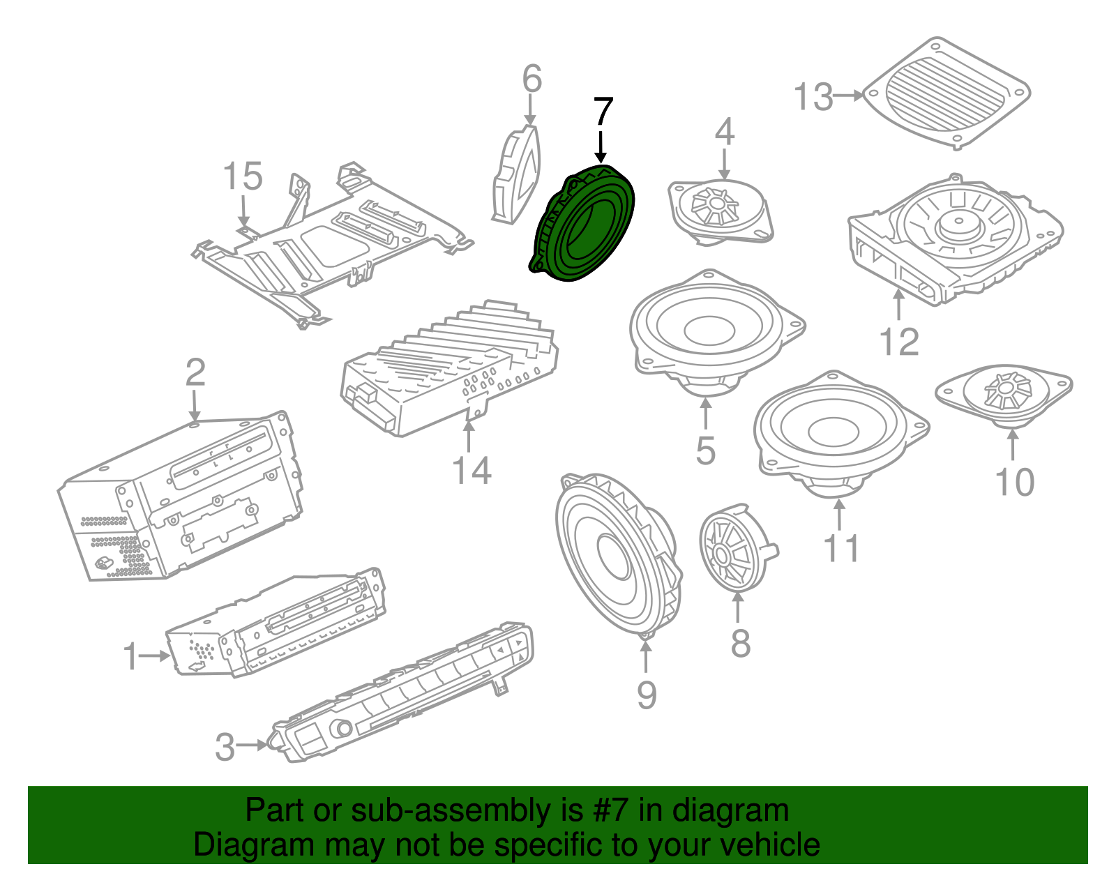 2014-2021 BMW Speaker 65-13-9-288-769 | BMW Mini Parts Solutions