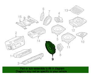65139288769 - 2014-2021 BMW Speaker (65-13-9-288-769) | BMW of South ...