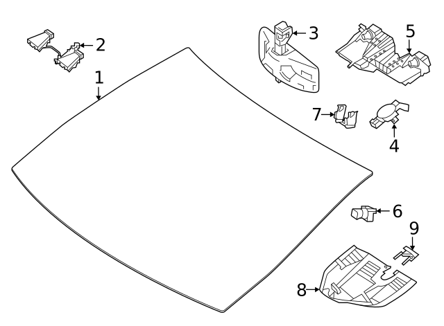 223-900-74-36 - Lane Departure System Camera - 2021-2023 Mercedes-Benz ...