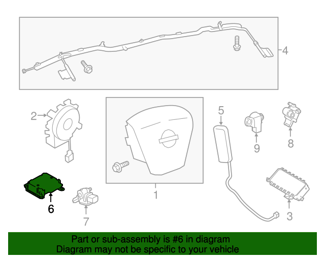 2013-2017 Nissan Quest Diag Unit W/Sens K8820-3WS0A | Temecula Nissan Parts