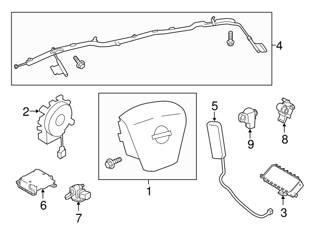 2009-2015 Nissan Air Bag Impact Sensor K8830-1EA0A | AutoNationParts.com