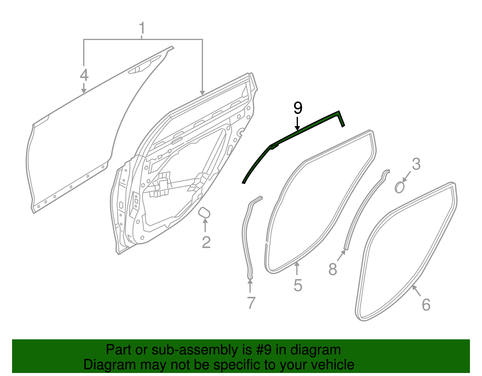 83150-B1001 - Upper Weather-Strip 2015-2020 Hyundai | AutoNation Parts