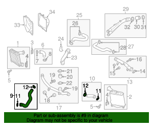 2013-2016 Porsche Cayenne Lower Press Hose 958-110-738-20 | Porsche Marin