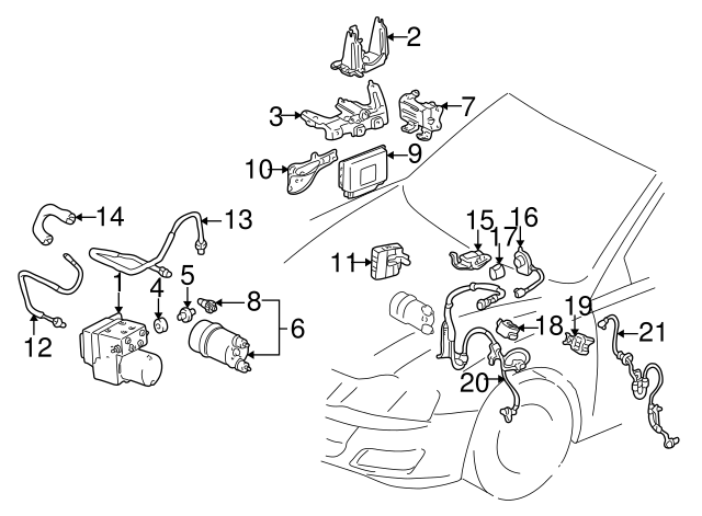 47987-07010 - ABS Pump Assembly Bracket 2000-2004 Toyota Avalon | Longo ...