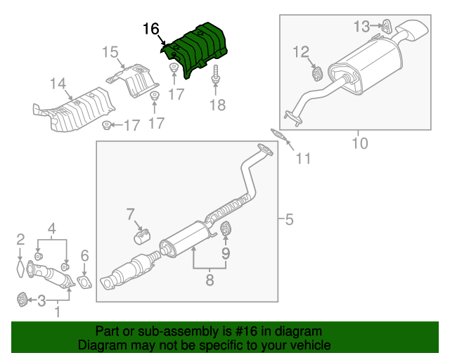 28795-A7000 - Heat Shield 2014-2018 Kia | Kia.Parts Store