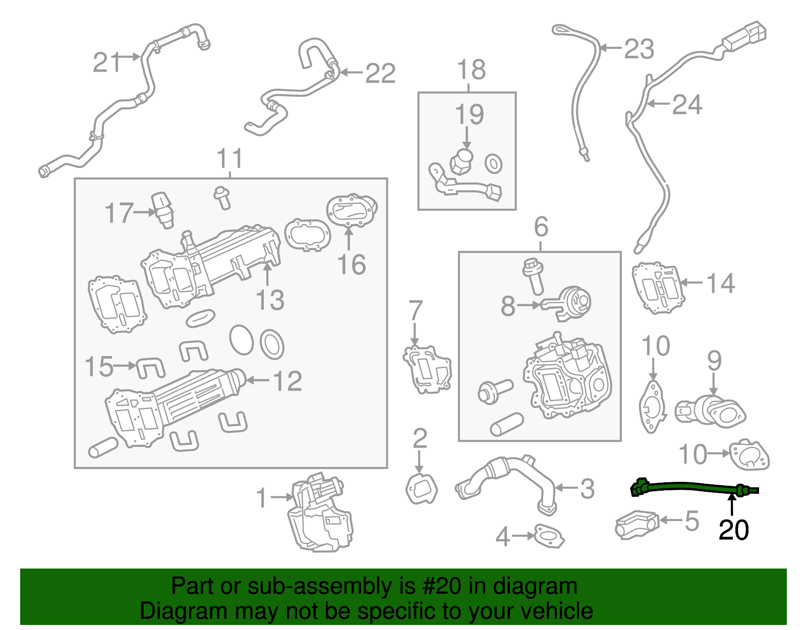 2011-2024 Ford Motorcraft™ Exhaust Gas Re-Circulation (Egr) Valve ...
