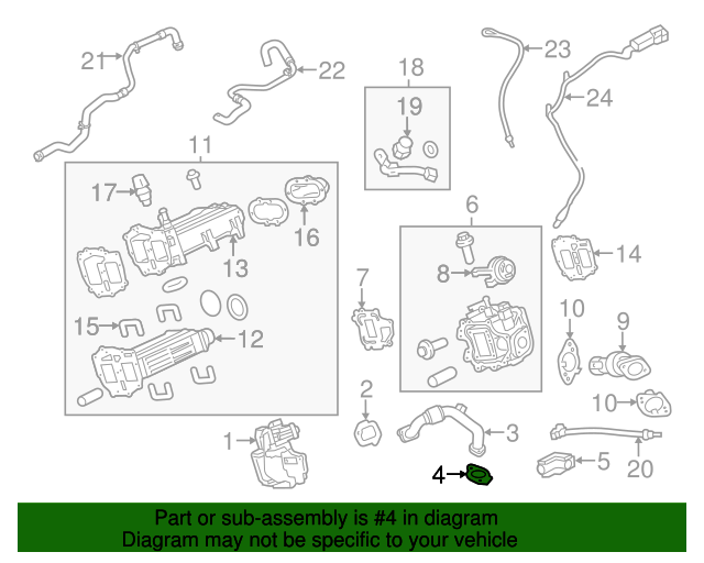 2011-2019 Ford Egr Tube Gasket HC3Z-9E464-A | TascaParts.com