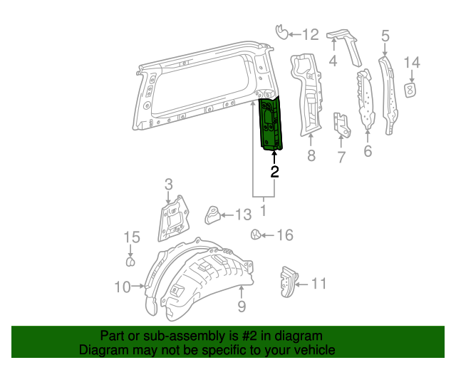 1998-2007 Toyota Land Cruiser Lower Back Panel 61735-60040 | Toyota ...