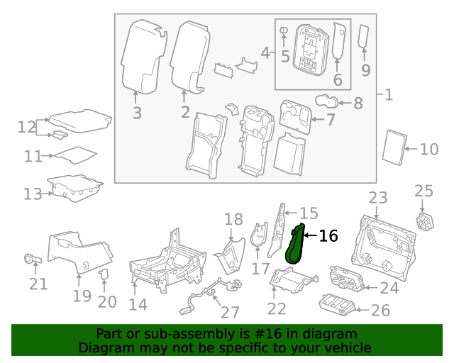 2019-2023 GM Hinge Cover 84539153 | GMPartsDirect.com