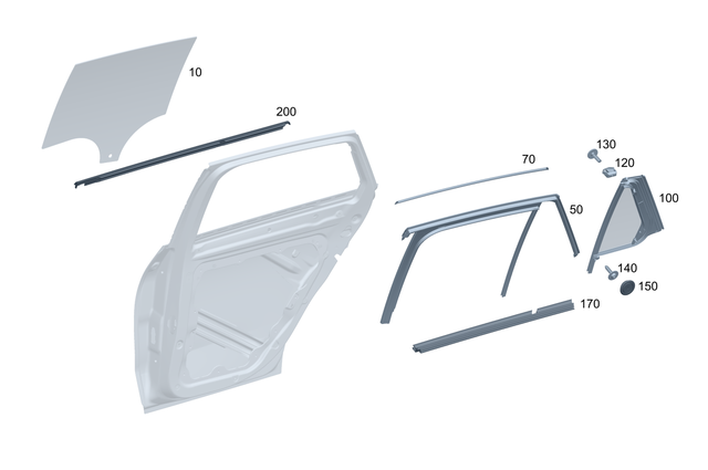 254-735-04-00 - Window Guide Rail 2023-2024 Mercedes-Benz | Mercedes ...