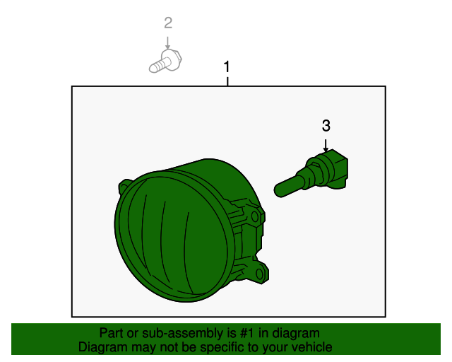 2010-2015 Toyota Fog Lamp Assembly 81220-0W040 | Toyota Parts Center