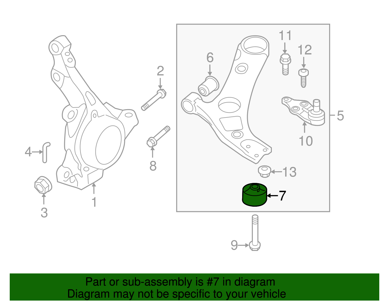 54584-2T000 - Lower Control Arm Rear Bushing 2011-2016 Kia | Kia.Parts ...