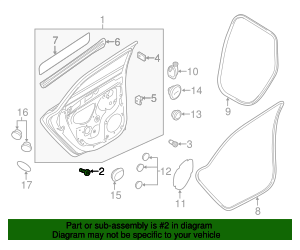 WHT-007-119 - Door Shell Ball Stud 2015-2024 Audi | Audi OEM Parts