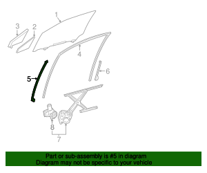 67401-10141 - Window Regulator Guide 2018-2022 Toyota C-HR ...