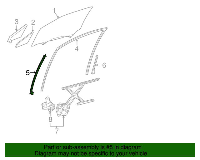 67401-10141 - Window Regulator Guide 2018-2022 Toyota C-HR ...