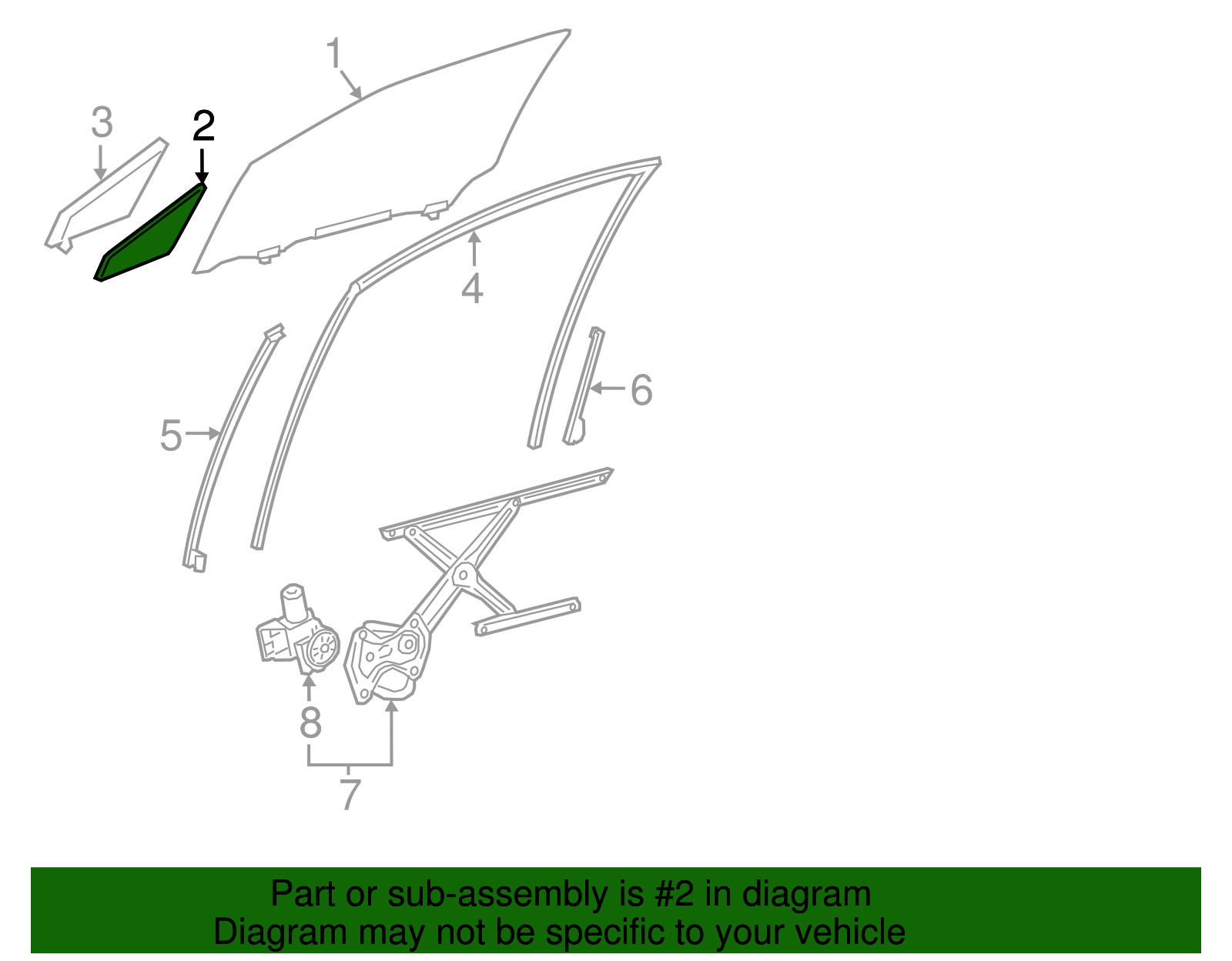 68126-F4010 - 2018-2022 Toyota C-HR - Fixed Glass | Toyota Parts Delivered