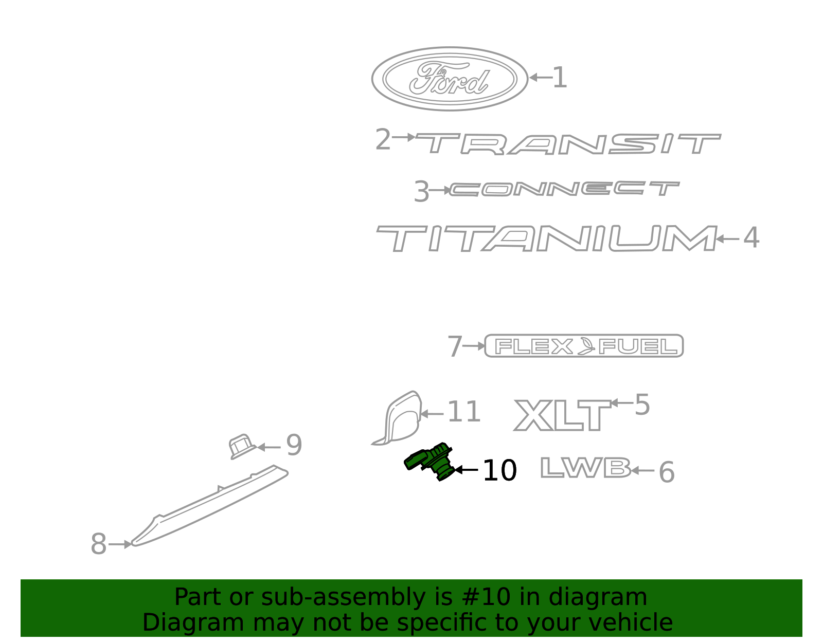 KT1Z-19G490-H - 2019-2023 Ford Transit Connect - Rear Camera | My Ford ...