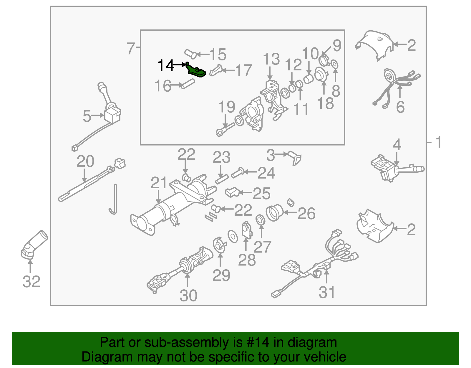 2003-2024 GM Steering Column Tilt Release Lever 26084659 | Awesome Parts