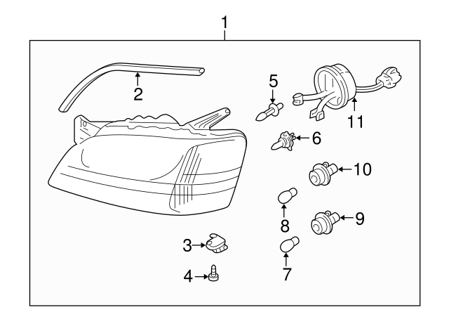1998-2014 Subaru Bulb 84920FC050 | TascaParts.com