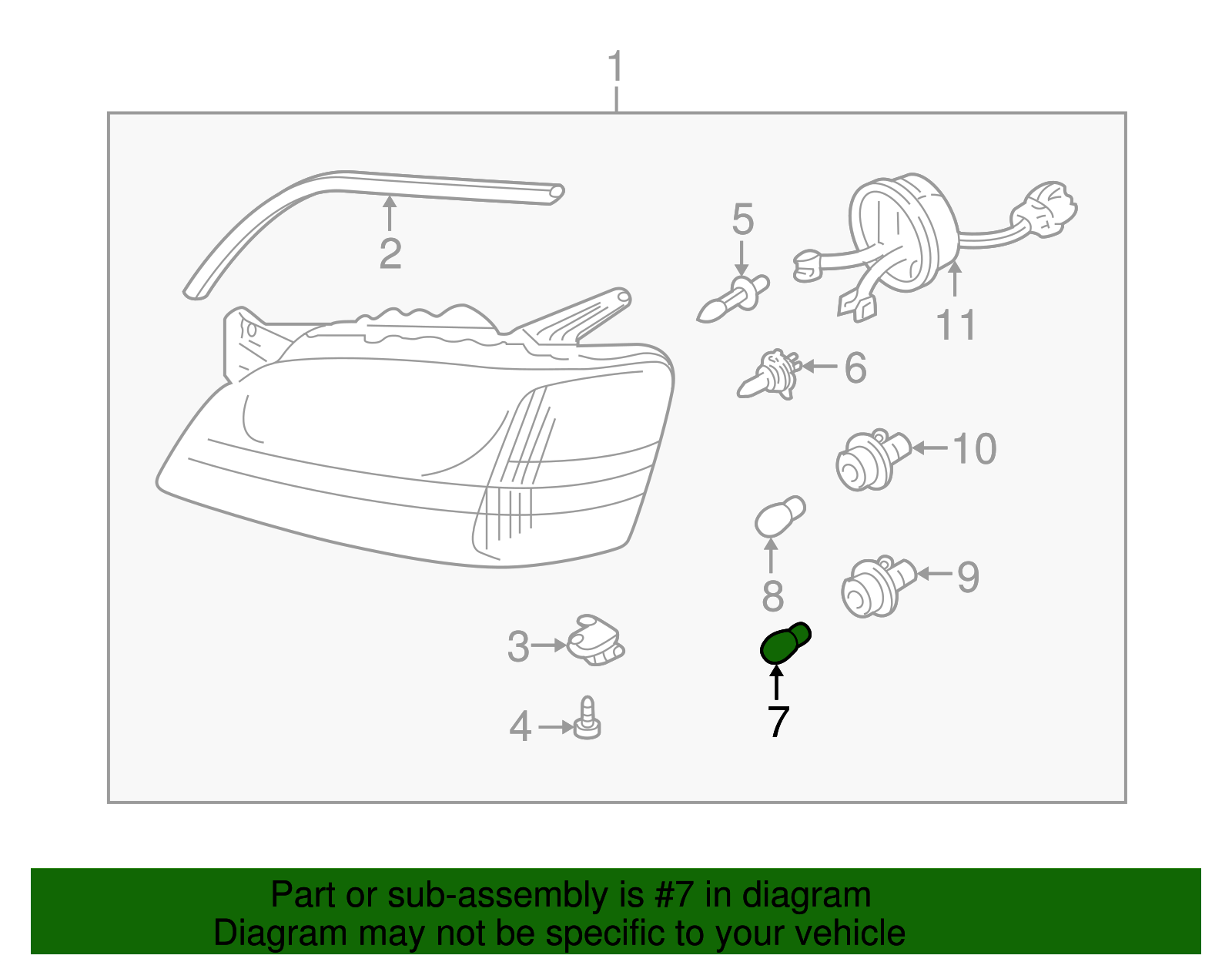 1998-2014 Subaru Bulb 84920FC050 | Subaru Parts Deals