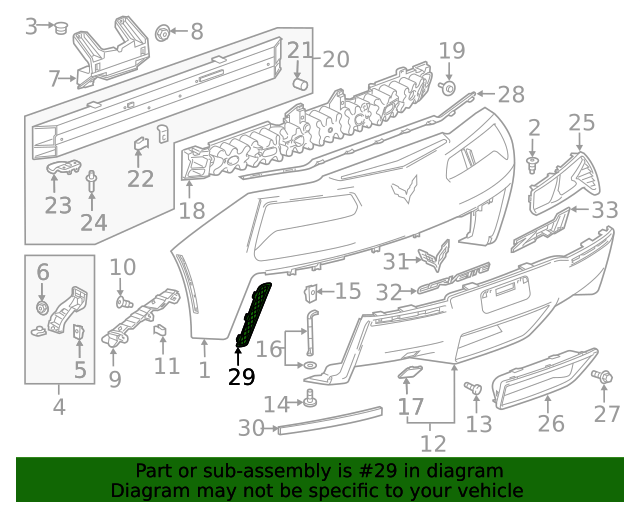 2015-2019 Chevrolet Corvette Carbon Flash Metallic Driver Side Rear ...