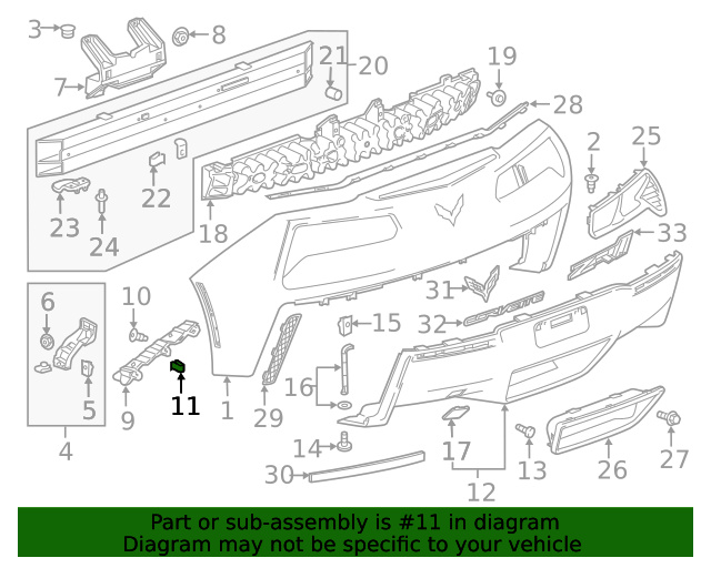 2010-2024 GM Bumper Cover Retainer 92223721 GM | GMPartsDirect.com