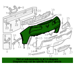 Genuine OEM Rear Upper Bumper Cover Part# 84411653 Fits 2014-2019 ...