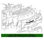 2014-2019 Chevrolet Corvette Bright Chrome Deck Lid Corvette Name Plate ...