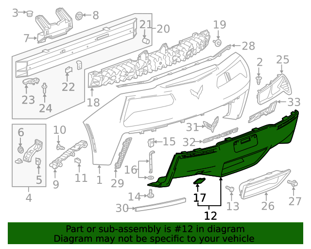 2014-2019 Chevrolet Corvette Lower Cover 84139443 | TascaParts.com