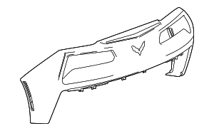 2014-2019 Chevrolet Corvette Rear Upper Bumper Cover 84411653 GM ...