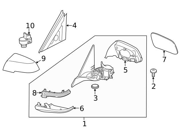 Genuine BMW 51-16-7-285-288 | Mirror Assembly | FREE Shipping on Most ...