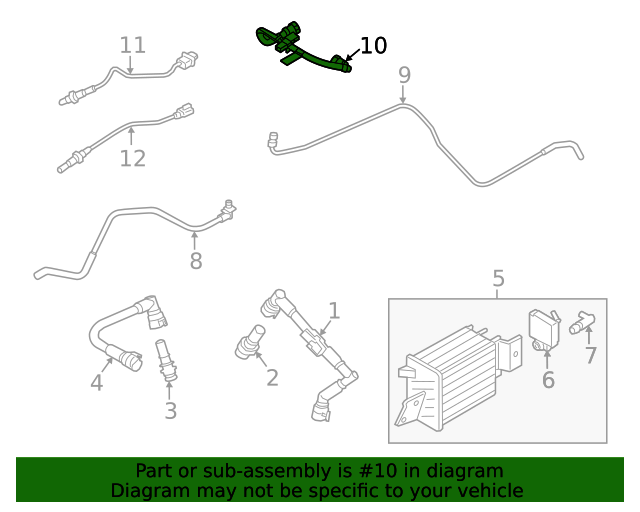 FL3Z-9C015-B - Evaporative Emissions System Lines 2018-2023 Ford F-150 ...