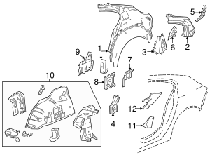 22859647 GM Driver Side Body Side Inner Panel | GM Parts Store