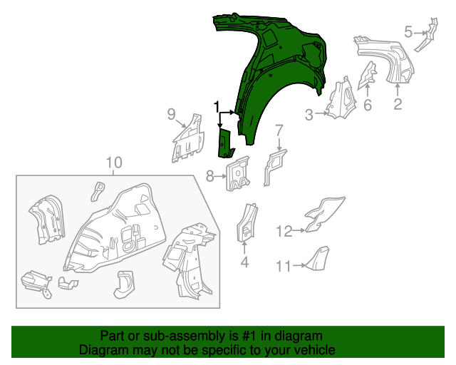 22859647 GM Driver Side Body Side Inner Panel | GM Parts Store