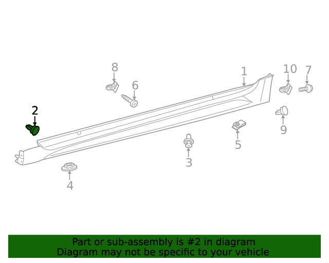 Genuine Toyota Rocker Molding Clip part# 75867-52020 for 2012-2024 ...